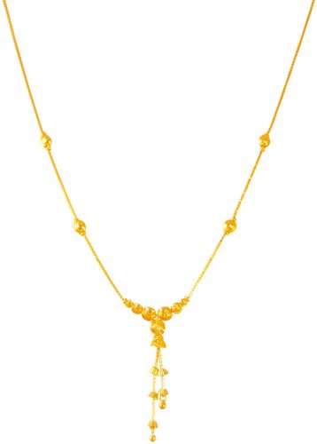 22kt Gold Dokia Chain for ladies - AjCh63453 - 22kt Gold Dokia style ...