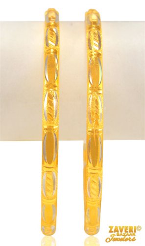 22 kt Gold Bangles (2 pcs) - AjBa65727 - 22 kt Gold Bangle set (2 pcs ...