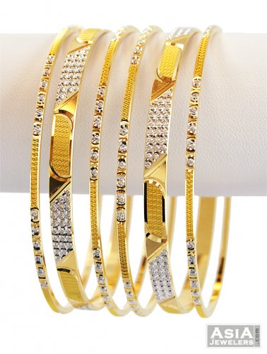 Gold bangles set of 6 store