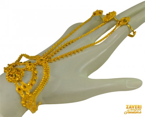 22kt Gold Filigree Panja ( 1 pc) - AjBr65995 - US$ 5,298 - Distinctly ...